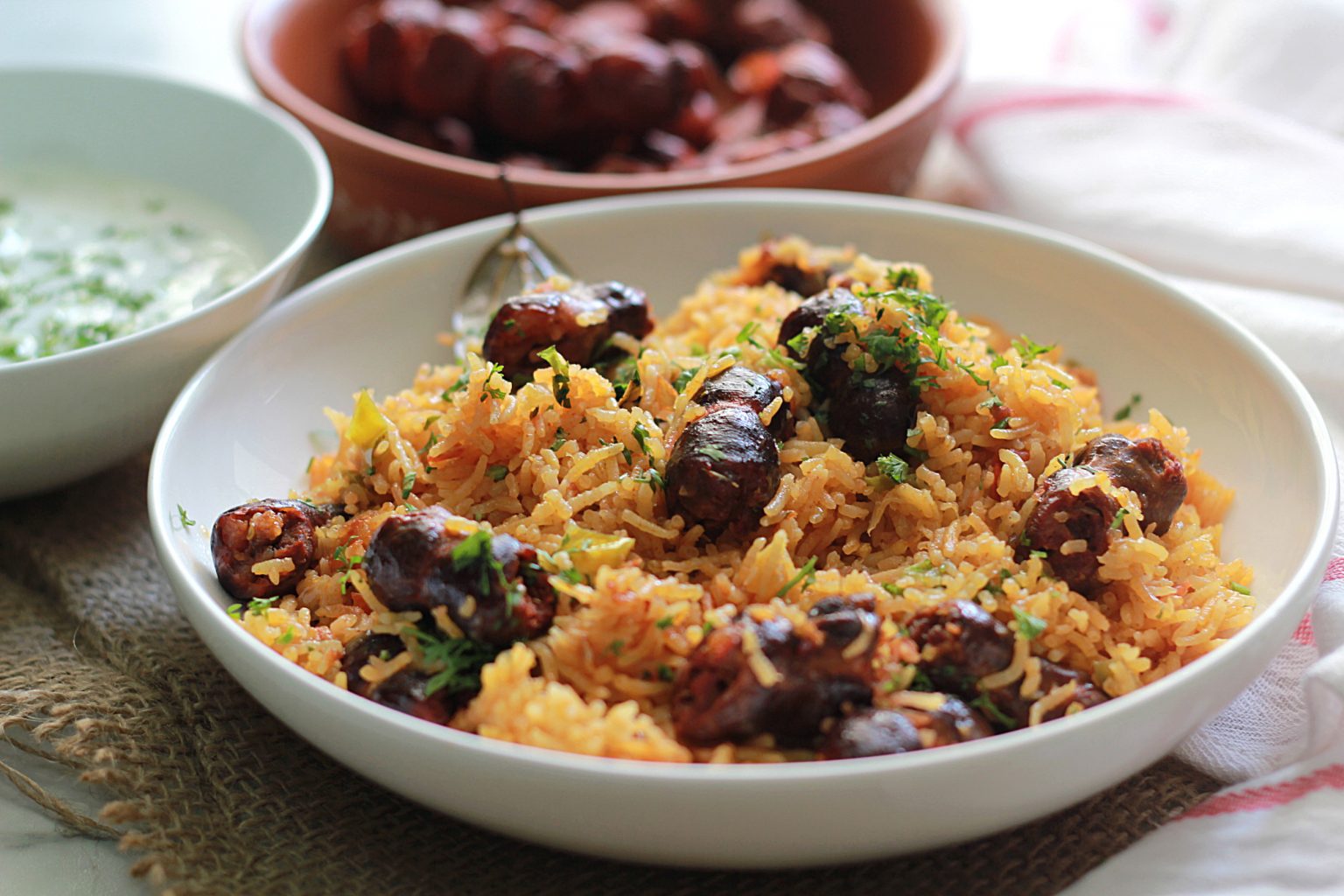 Goan Pork Sausage (Chorizo) Pulao + Video! - Ruchik Randhap