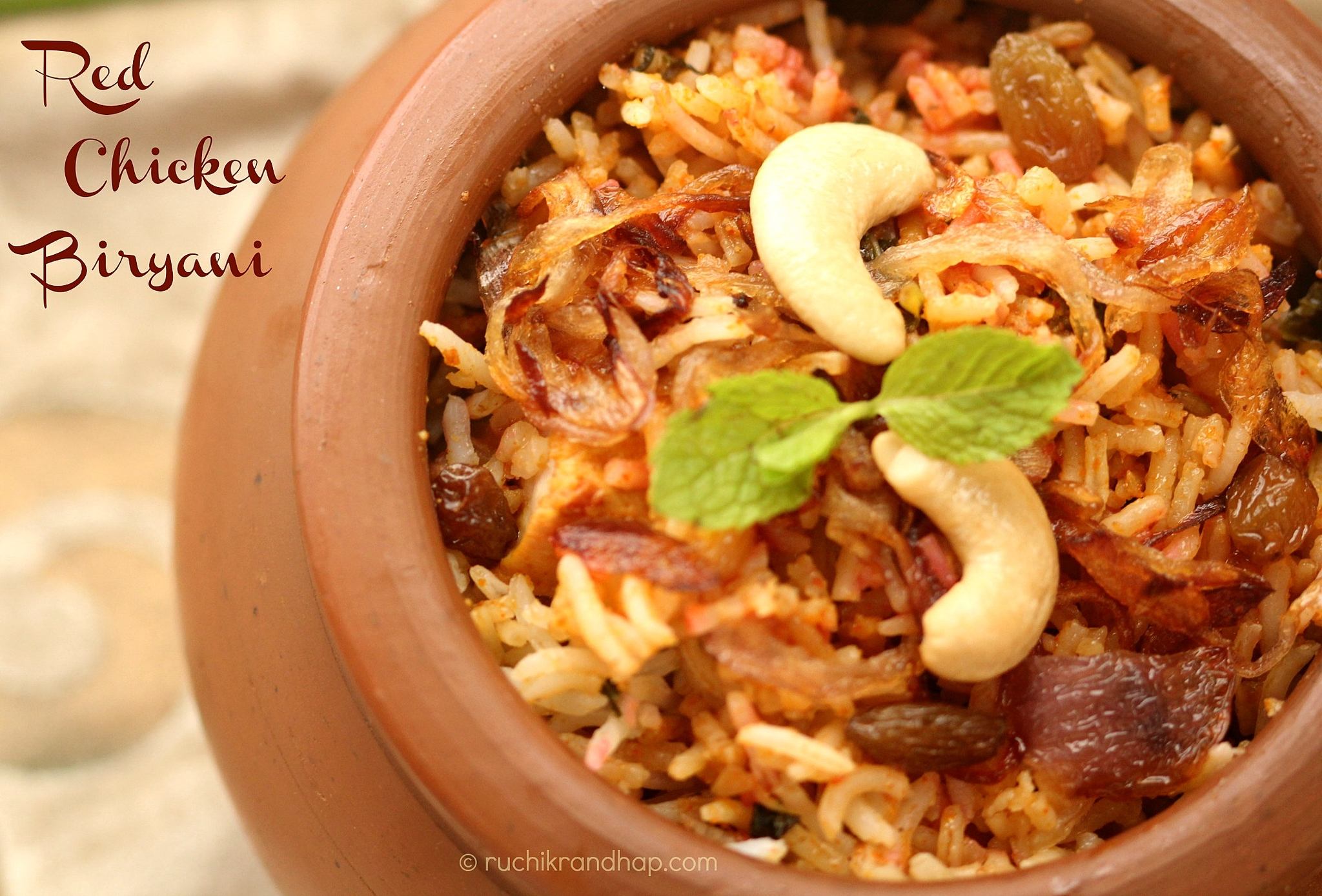 Red Chicken Biryani - Ruchik Randhap
