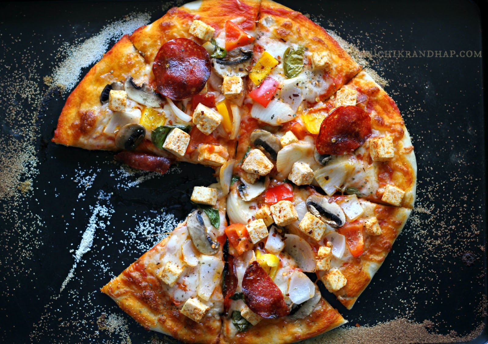 Pepperoni Pizza - Basic Recipe - Ruchik Randhap