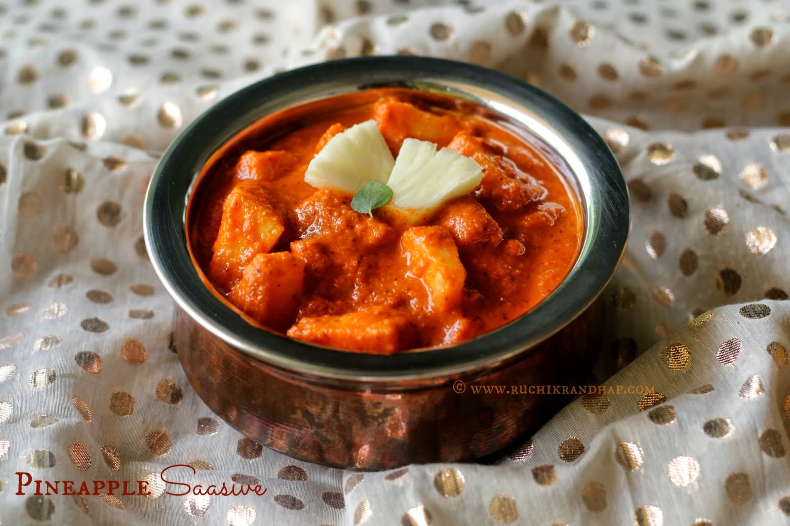 Pineapple Saasive | Ananas Sasam (No Cook Method) ~ Mangalorean Brahmin ...