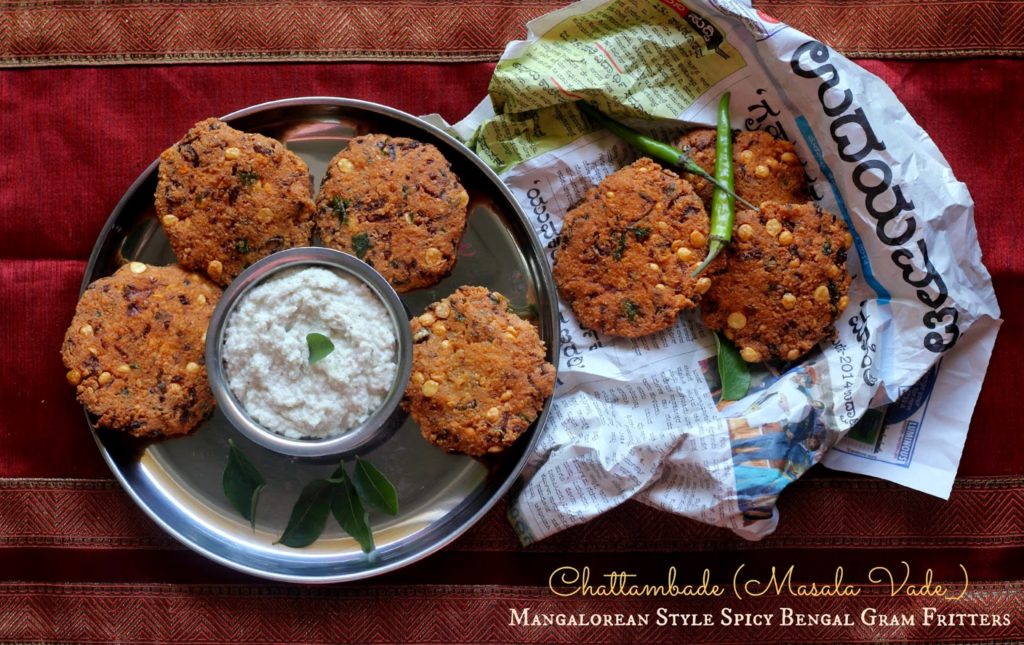 Chattambade | Masala Vade (Mangalorean Style Spicy Bengal Gram Fritters ...
