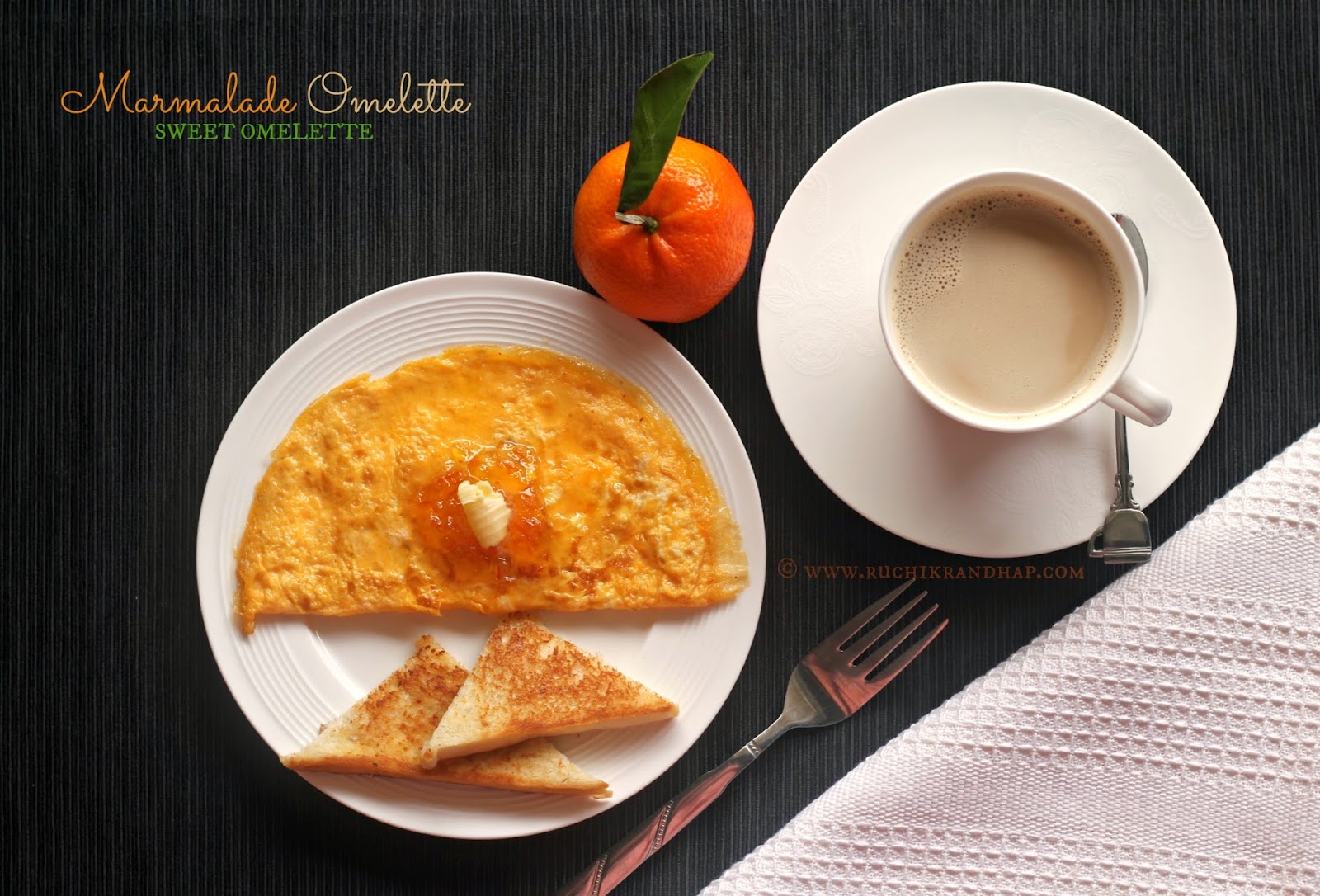 Marmalade Omelette ~ Sweet Omelette - Ruchik Randhap