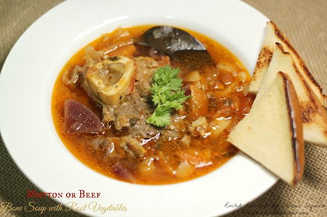 Mutton or Beef Soup with Root Vegetables - Ruchik Randhap