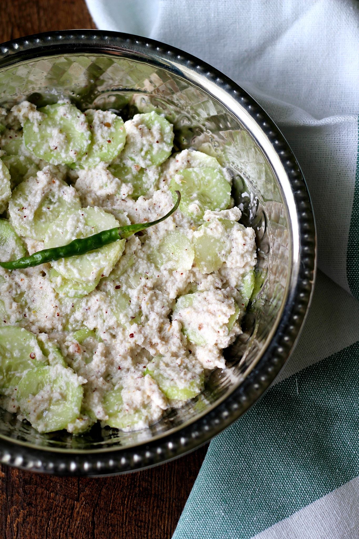 Thoushyache Kharam ~ Cucumber Salad with Coconut + Video! - Ruchik Randhap