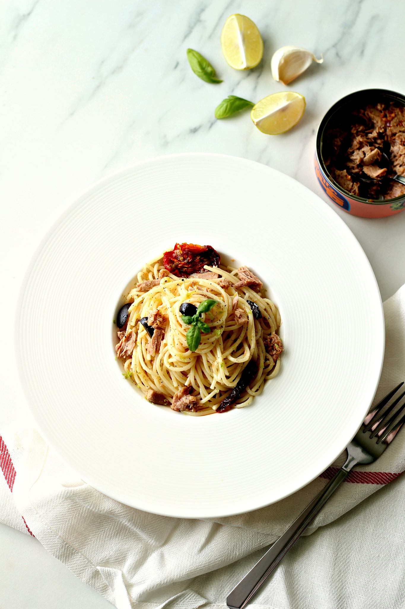 Tuna & Lemon Spaghetti - Ruchik Randhap