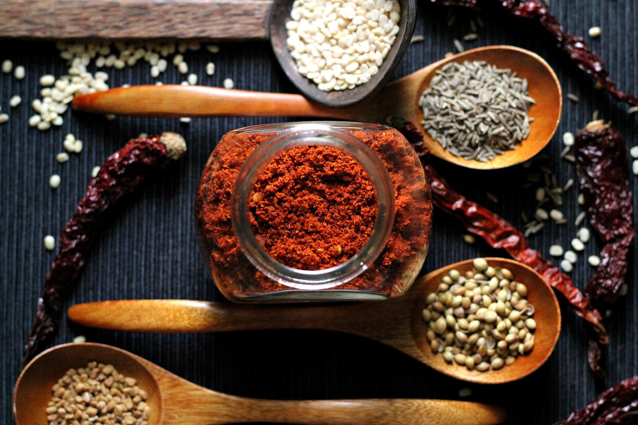 Huli Pudi ~ South Indian Curry Powder for Sambar - Ruchik Randhap