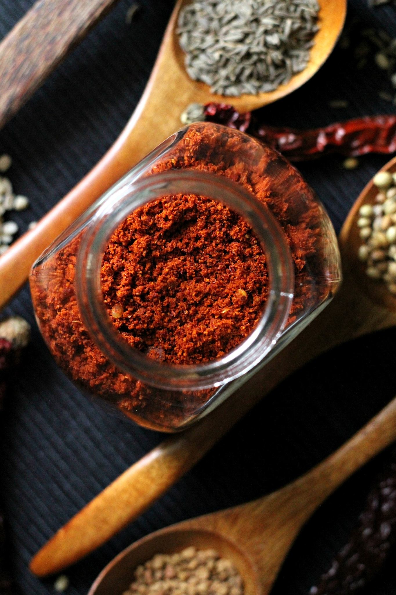 Huli Pudi ~ South Indian Curry Powder for Sambar - Ruchik Randhap