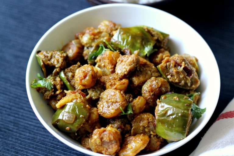 Prawn & Brinjal Sukka - Ruchik Randhap