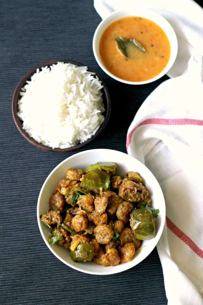 Prawn & Brinjal Sukka - Ruchik Randhap