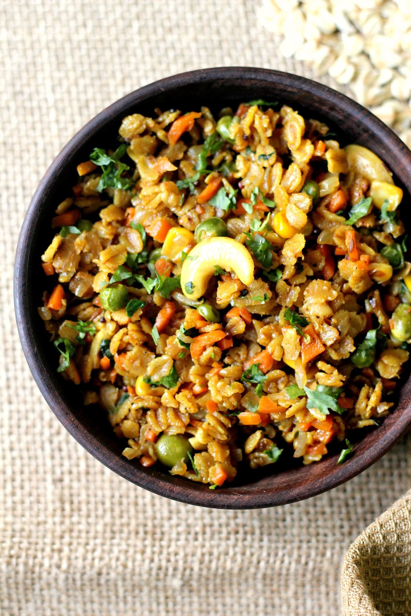 Old Fashioned Masala Oats ~ Gluten Free + Vegan - Ruchik Randhap