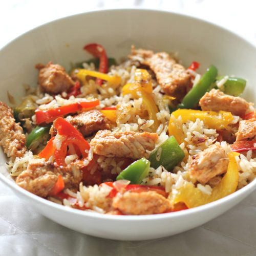 Chicken & Bell Pepper Rice - Ruchik Randhap