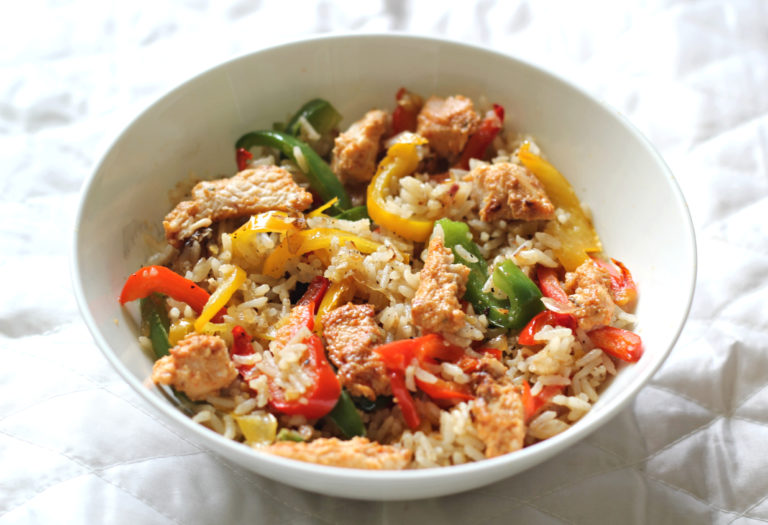 Chicken & Bell Pepper Rice - Ruchik Randhap