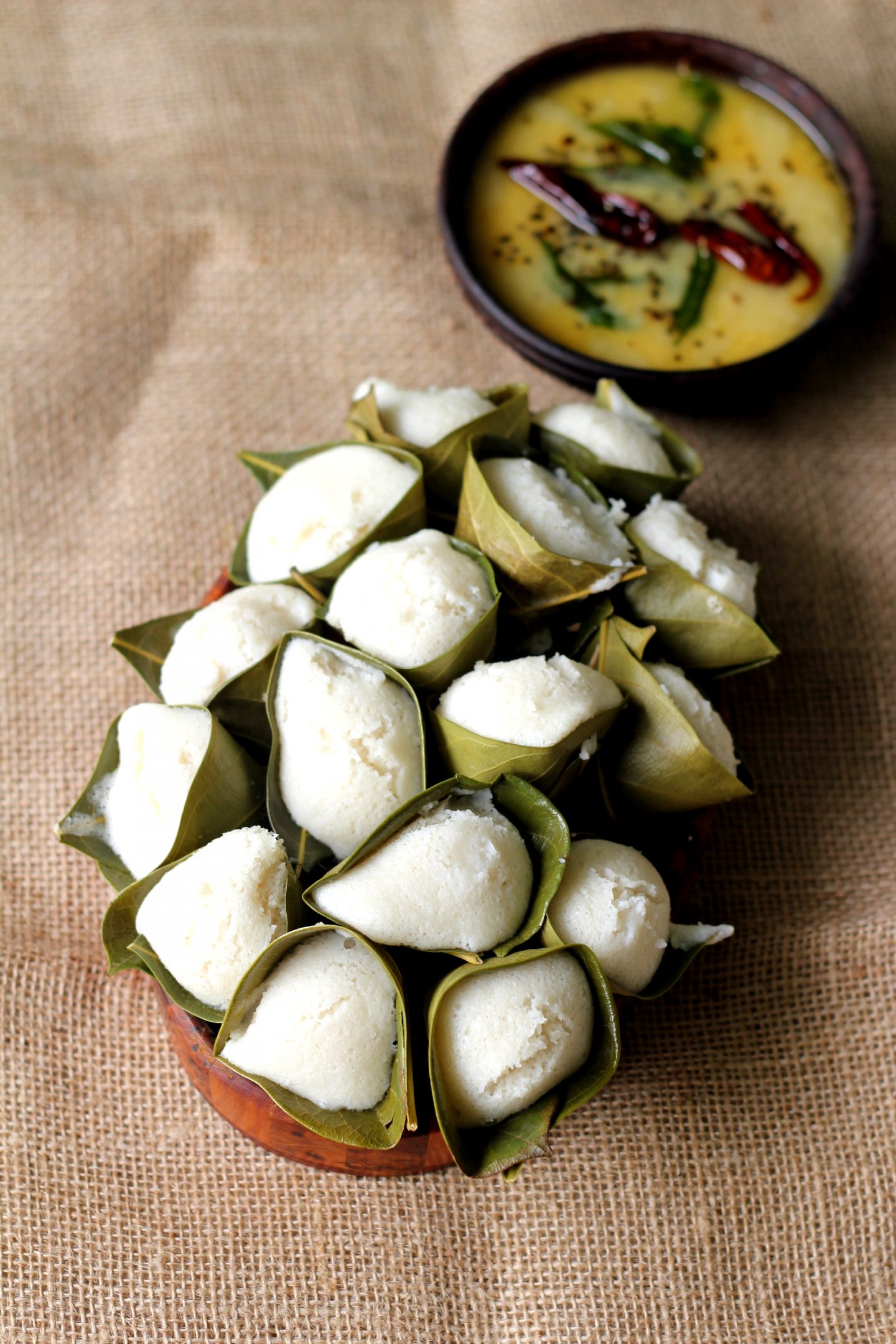 Itoo - Idli Steamed in Jackfruit Leaf Cones - Ruchik Randhap