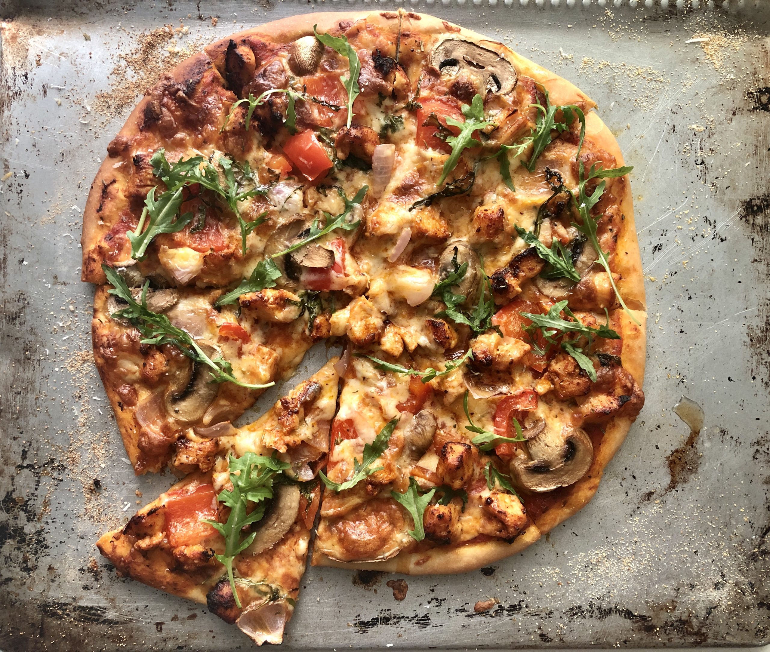 Thin Crust Pizza - No Fuss Recipe + Video! - Ruchik Randhap